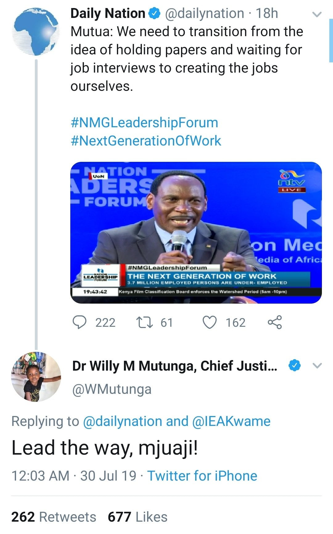 ‘Lead the way ‘mjuaji’, Former Chief Justice Willy Mutunga Scolds ...